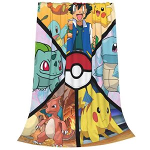 Annviopn Anime Cartoon Cute Blanket 60"X80" Personalized Print Throw Blanket Cozy Soft Blanket to Provide Warm Fluffy Cute Blankets Birthday Fluffy Cute Blankets