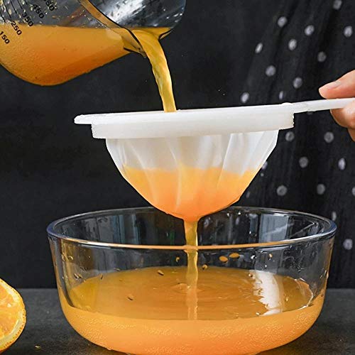 Kitchen Ultra-Fine Nylon Mesh Strainer I Plastic Sieve Fine Mesh Filter Spoon For Soy Milk Coffee Milk Yogurt Juice Kefir Honey Wine coladores de cocina (100 Mesh)