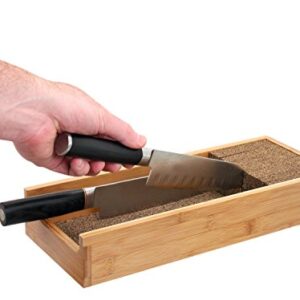 Knifedock - In-drawer Kitchen Knife Storage - The Cork Composite Material Never Dulls Your Blades. Great Gift for Any Chef! Enables you to Easily Store and Identify Your Knives At a Glance.