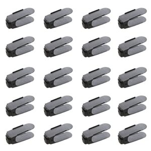 haokaini shoe slots space saver 20 pack adjustable double deck shoe stacker shoe slots organizer deck shoe rack holder for shoes storage closet organization