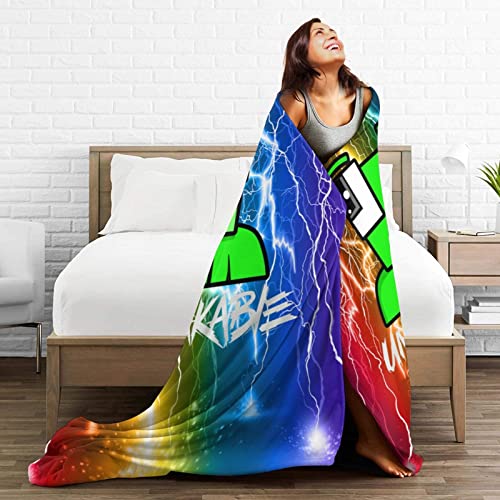 Ultra-Soft Micro Fleece Blanket 3D Fashion Print All Season Couch Sofa Warm Bed Throw Blanket Perfect for Kids Adults Family Birthday Gift 60"X50"