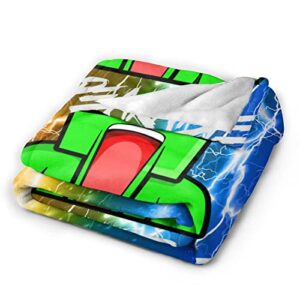 Ultra-Soft Micro Fleece Blanket 3D Fashion Print All Season Couch Sofa Warm Bed Throw Blanket Perfect for Kids Adults Family Birthday Gift 60"X50"