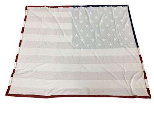 Patriotic Throw Blanket for Couch - 50" x 60", American Flag, Soft Cozy Fleece, Stars & Stripes, Memorial Day, 4th of July, Home Decor, Red, White, Blue, USA, Living Room Sofa, Bed, Office