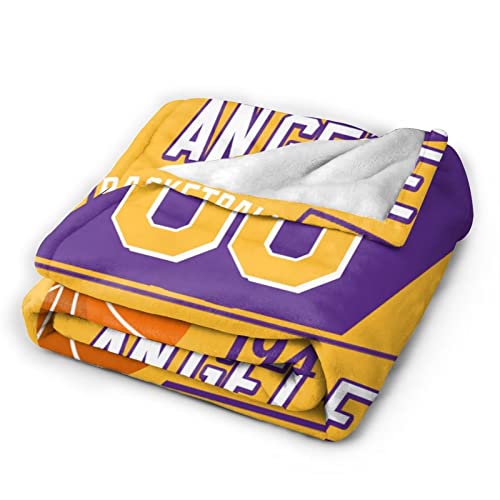 Custom Basketball Throw Blankets Personalized Ultra-Soft Micro Fleece Blankets with Name Numbers for Fans Gifts