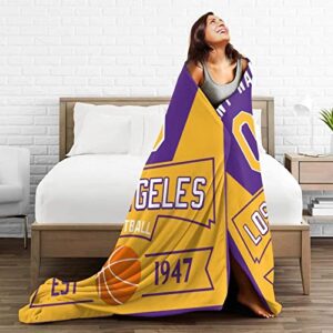 Custom Basketball Throw Blankets Personalized Ultra-Soft Micro Fleece Blankets with Name Numbers for Fans Gifts