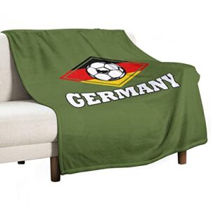 germany soccer soccer football throw blanket for couch bed flannel lap blanket lightweight cozy plush blanket for all seasons 50"x70"