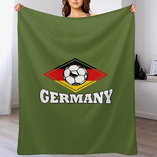 Germany Soccer Soccer Football Throw Blanket for Couch Bed Flannel Lap Blanket Lightweight Cozy Plush Blanket for All Seasons 50"x70"