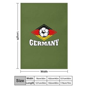 Germany Soccer Soccer Football Throw Blanket for Couch Bed Flannel Lap Blanket Lightweight Cozy Plush Blanket for All Seasons 50"x70"