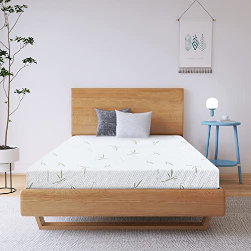 Vyfipt 6 Inch Full Mattress for Kids,Green Tea Gel Memory Foam Mattress with Breathable Bamboo Cover,Full Size Medium Firm Matress Bed in a Box,CertiPUR-US Certified,Made in USA