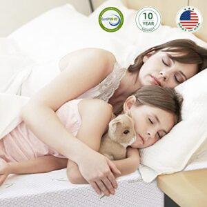 Vyfipt 6 Inch Full Mattress for Kids,Green Tea Gel Memory Foam Mattress with Breathable Bamboo Cover,Full Size Medium Firm Matress Bed in a Box,CertiPUR-US Certified,Made in USA