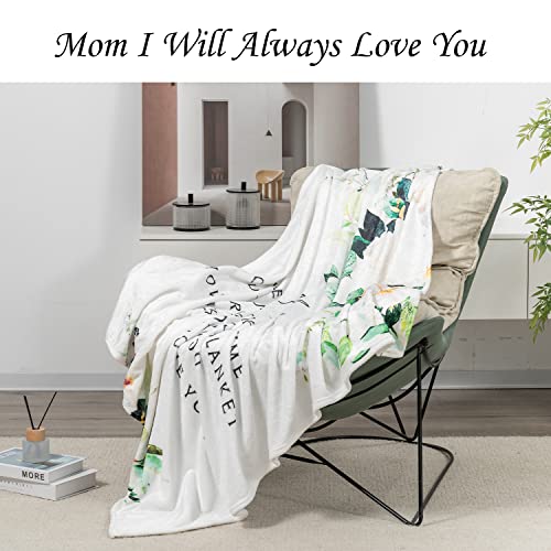 Gifts for Mom, Mother's Day Blanket Gifts for Mom, Mom Birthday Gifts from Daughter or Son, Snuggly Soft Cozy Mothers Day Blanket 60" x 50"