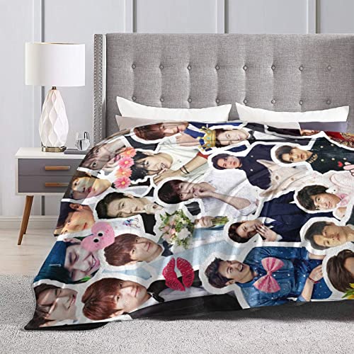 Blanket Lee Min-ho Soft and Comfortable Warm Fleece Blanket for Sofa,Office Bed car Camp Couch Cozy Plush Throw Blankets Beach Blankets