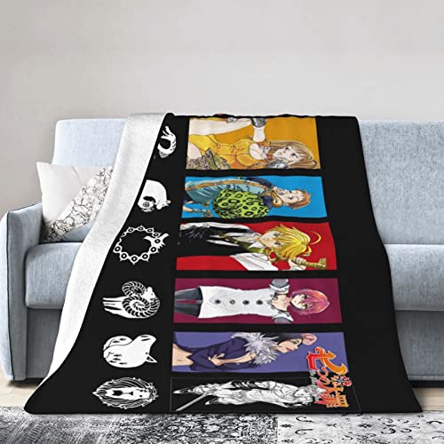 The Seven Deadly Sins Blankets Super Soft Warm Faux Fur Throw Blanket -Ultra-Soft Micro Fleece Blanket Twin, Warm, Lightweight, Pet-Friendly, Throw For Home Bed, Sofa & Dorm