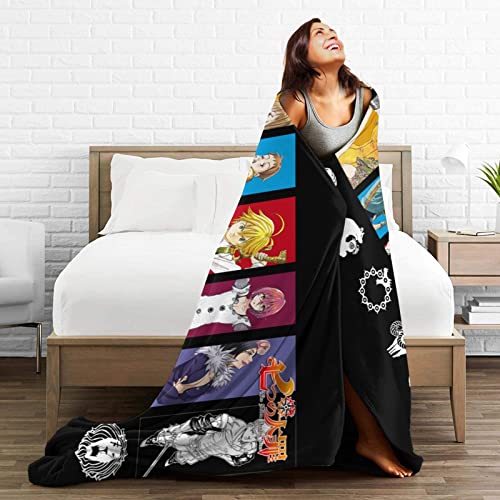 The Seven Deadly Sins Blankets Super Soft Warm Faux Fur Throw Blanket -Ultra-Soft Micro Fleece Blanket Twin, Warm, Lightweight, Pet-Friendly, Throw For Home Bed, Sofa & Dorm