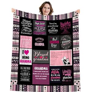 best grandma blanket gifts from grandchildren grandma mothers day christmas birthday gifts | best grandma ever blanket throw blanket presents bday gifts from grandaughter grandson 50” x 60”