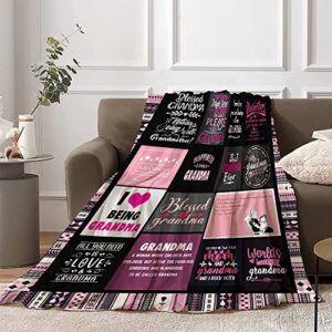 Best Grandma Blanket Gifts from Grandchildren Grandma Mothers Day Christmas Birthday Gifts | Best Grandma Ever Blanket Throw Blanket Presents Bday Gifts from Grandaughter Grandson 50” X 60”