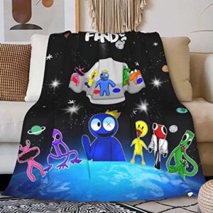 Game Blanket Throw 3D Cartoon Soft Blanket Warm Travel Throw Blankets Anime Living Room Blankets for Kids Adults - D 50"X 60"