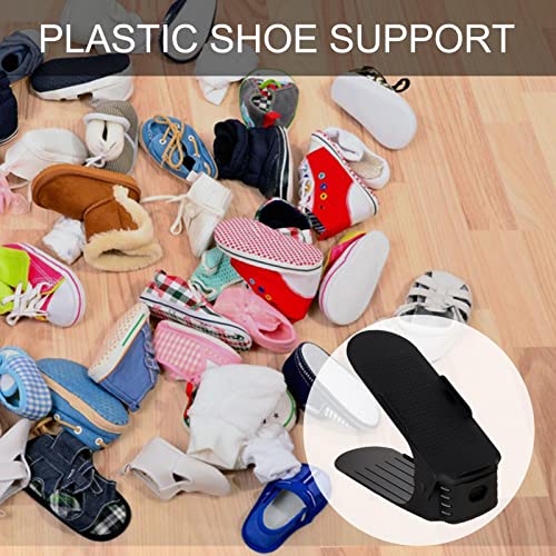 Shoe Slots Organizer, Double Deck Easy Shoe Stacker for Sneakers, 3-Level Shoe Rack Thickened Holder Storage Space Saver Pingfen