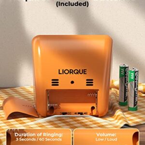 LIORQUE 60 Minute Visual Timer for Kids, Visual Countdown Timer for Classroom Office Kitchen with 'Pizza' Pattern Design, Pomodoro Timer with Silent Operation (Batteries Included) - Orange …