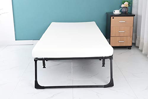 Apelila Folding Bed with Gel Thick Memory Foam Mattress Guest Beds Portable Foldable Day Bed (74.8x31.4x10.6 inch, New Arrivel)