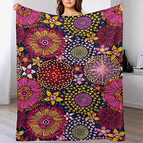 Australian Floral Throw Blanket for Couch Bed Flannel Lap Blanket Lightweight Cozy Plush Blanket for All Seasons 40"x60"