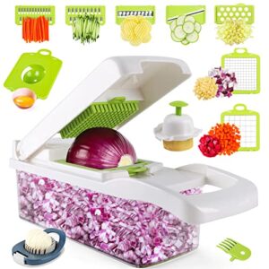 maipor vegetable chopper - onion chopper - multifunctional 15 in 1 professional food chopper - kitchen chopper - dicer cutter - veggie chopper with container - vegetable slicer cutter - egg slicer