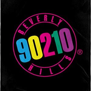 INTIMO Beverly Hills 90210 Logo Super Soft and Cuddly Plush Fleece Throw Blanket 50" x 60" (127cm x152cm)