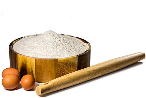 French Rolling Pin for Baking Pizza Dough, Pie & Cookie in wood - Essential Kitchen utensil tools gift ideas for bakers 18 inch Pins