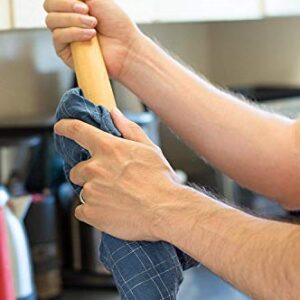 French Rolling Pin for Baking Pizza Dough, Pie & Cookie in wood - Essential Kitchen utensil tools gift ideas for bakers 18 inch Pins