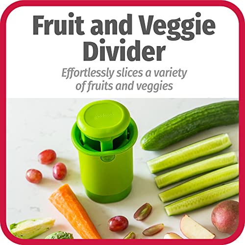 GoodCook Everyday Fruit and Veggie Divider with Stainless Steel Blades, Green 2.50 x 2.25 x 4.30