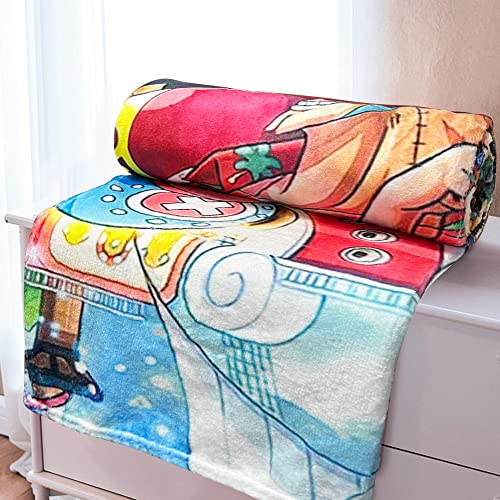 Anime Blanket Ultra Soft Flannel Throw Blankets Warm Lightweight Bedding Air Conditioner Blanket for Sofa Bedroom Office Funny Anime Throw Blankets 60X80In