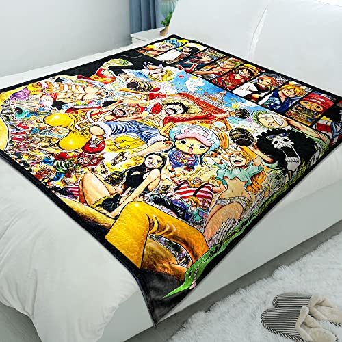 Anime Blanket Ultra Soft Flannel Throw Blankets Warm Lightweight Bedding Air Conditioner Blanket for Sofa Bedroom Office Funny Anime Throw Blankets 60X80In