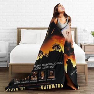 XUKE Gone with The Wind Multifunctional Blanket Ultra-Soft Micro Fleece Blanket, Super Soft, Warm, Cozy, Plush, Fuzzy,for Couch, Sofa, Living Room Or Bed Suite for All Season (80*60inch)