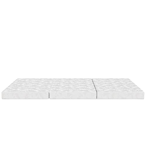 DHP Aries 4-Inch Tri Folding Mattress with Carry Bag and Washable Cover, Twin Size