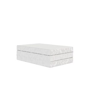 DHP Aries 4-Inch Tri Folding Mattress with Carry Bag and Washable Cover, Twin Size