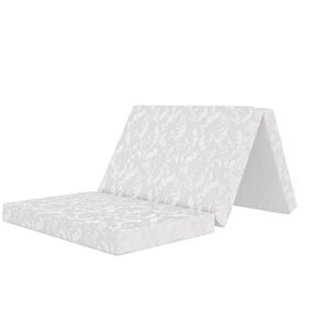 DHP Aries 4-Inch Tri Folding Mattress with Carry Bag and Washable Cover, Twin Size