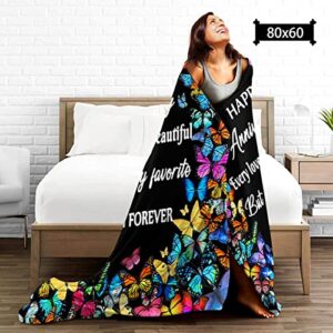 ZCBEQ Wedding Anniversary Blanket Gifts Couple Romantic Anniversary Throw Blanket Happy Anniversary for Him Her Wife Husband Parents 60"X50"