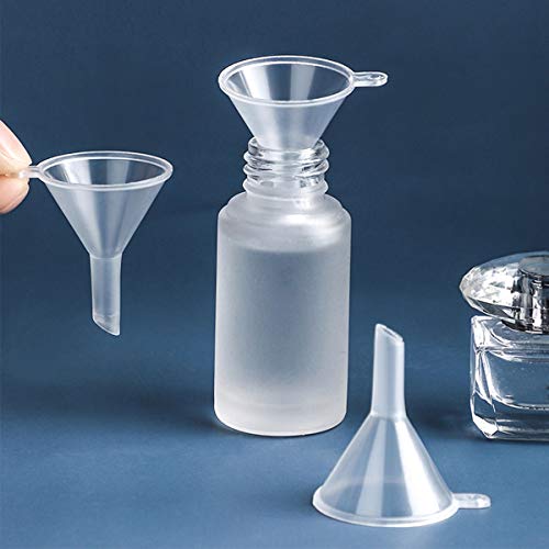 50 Pcs Mini Funnel TailaiMei Clear Plastic Funnels for Perfume Fragrance Essential Oils, Lab Bottles, Sand Art, Spices and Recreational Activities.