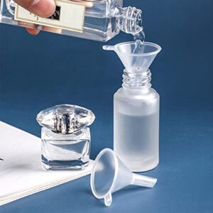 50 Pcs Mini Funnel TailaiMei Clear Plastic Funnels for Perfume Fragrance Essential Oils, Lab Bottles, Sand Art, Spices and Recreational Activities.