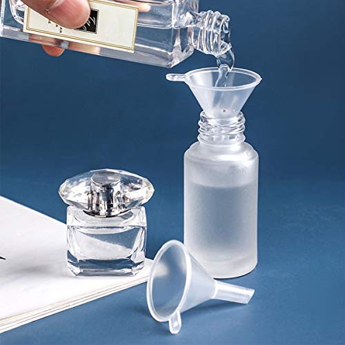 50 Pcs Mini Funnel TailaiMei Clear Plastic Funnels for Perfume Fragrance Essential Oils, Lab Bottles, Sand Art, Spices and Recreational Activities.