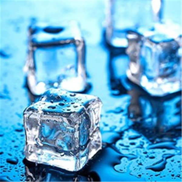 Clear Fake Ice Cubes, 100 PCS 1.0" Plastic Ice Cubes Acrylic Clear Ice Rock Diamond Crystals Square Fake Ice Cubes Display for Home Decoration Wedding Centerpiece Vase Fillers by DomeStar