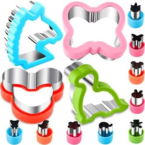 sandwich cutter set fruit cutters bread cutout shapes for kids lunch butterfly dinosaur unicorn mousehead food shaped cookie cutters 13 pack for baking and food tools accessories