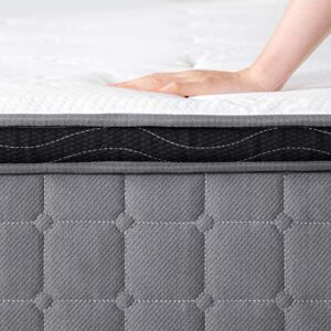 ZINUS 12 Inch Cool Touch Comfort Gel-Infused Hybrid Mattress / Pocket Innersprings for Motion Isolation / Mattress-in-a-Box, Twin