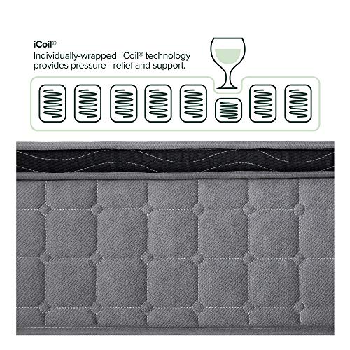 ZINUS 12 Inch Cool Touch Comfort Gel-Infused Hybrid Mattress / Pocket Innersprings for Motion Isolation / Mattress-in-a-Box, Twin