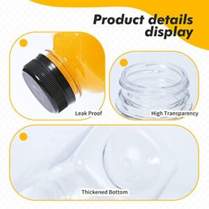 MANSHU 10 OZ Plastic Juice Bottles, Reusable Bulk Beverage Containers, with Black Tamper Evident Lids for Juice, Milk and Other Beverages 10Pcs.