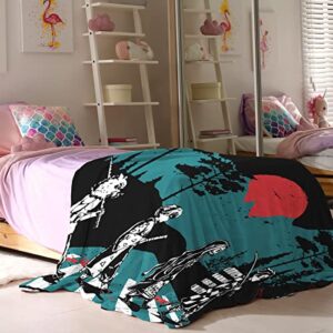 ESRBSO Anime Blanket,Clear Picture Quality Thickened Throw Blanket, Used in The Living Room, Bedroom Sofa and Bedding50×60inch