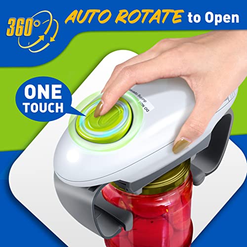 Higher Torque Electric Jar Opener for Seniors with Arthritis Fit Almost Jars Size, Strong Tough Automatic Jar Opener for Weak Hands, Hands Free Battery Operated Bottle Opener for Arthritic Hands