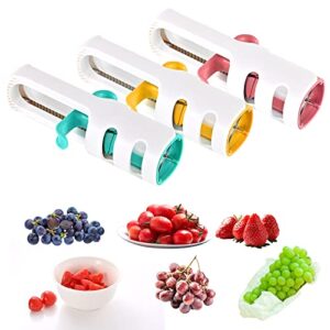 Grape Cutter For Kids Toddlers,Seedless Grape Baby Cherry Tomatoes Strawberry Slicer Pitted Olives Into 4 Pieces for Vegetable Fruit Salad(green)