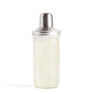 jarware wide mouth cocktail shaker, silver