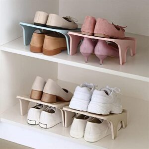 KNFUT Shoe Slots, Durable Convenient Multifunctional Shoe Holder Shelf Practical Shoe Storage Rack Easy to Clean for Hotel (Color : Pink)